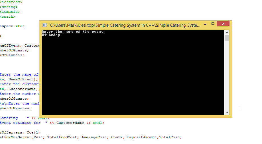 Simple Catering System in C++ Free Source Code | SourceCodester